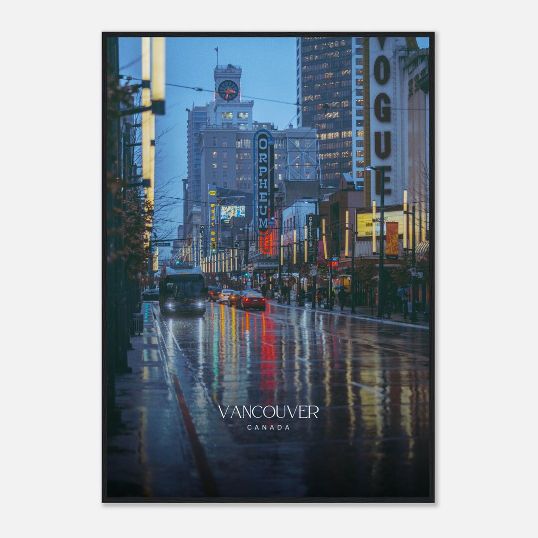 Vancouver Canada Wall Art – City Skyline Poster – British Columbia ...