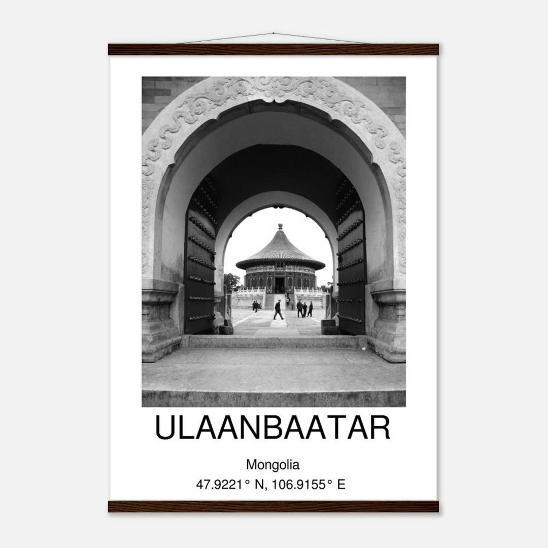 Ulaanbaatar, Mongolia Travel Poster, Boho Wall Art Decor, Wanderlust ...