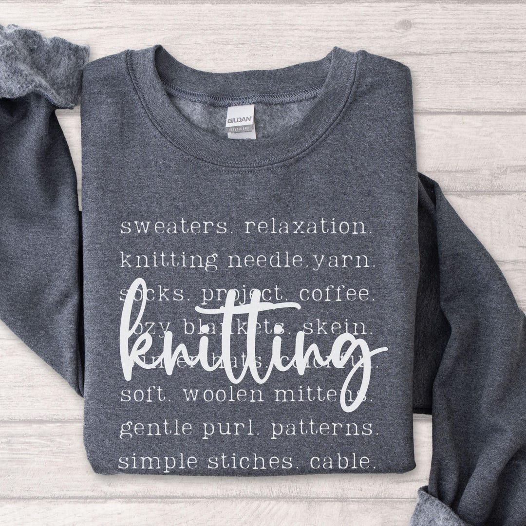 Knitting Sweatshirt, Yarn Lover Sweater, Knitters Gift, Knitting Mama ...