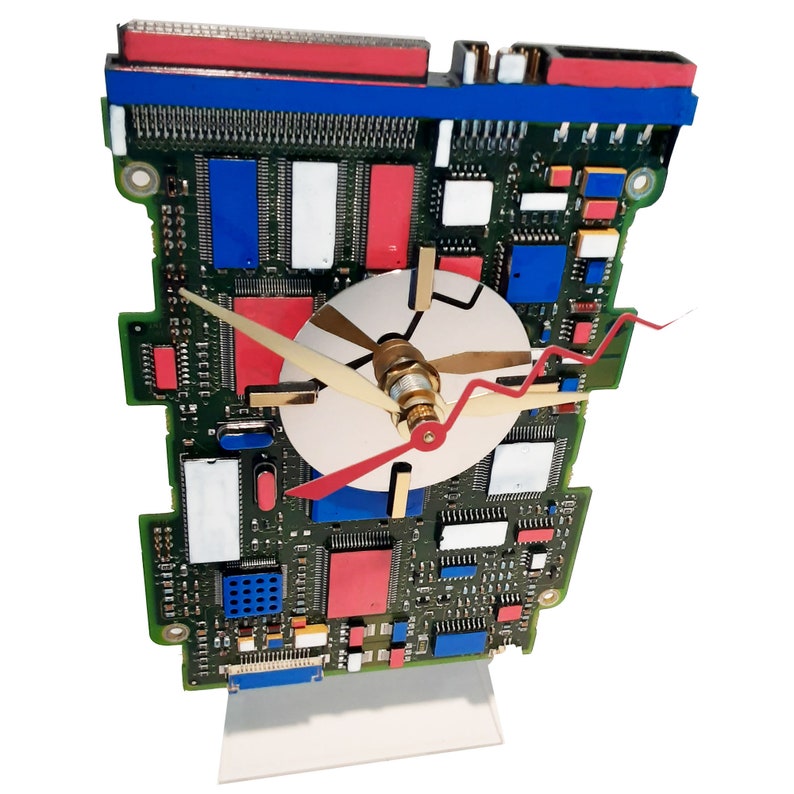 Circuit Board Clock Hand-painted With Laptop Disk Platter - Etsy