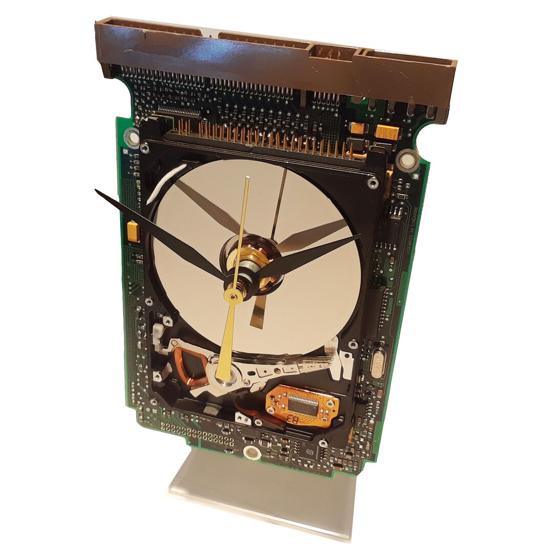 Geek Circuit Board Clock, Laptop Hard Drive Too! Unique Clock. Geek ...