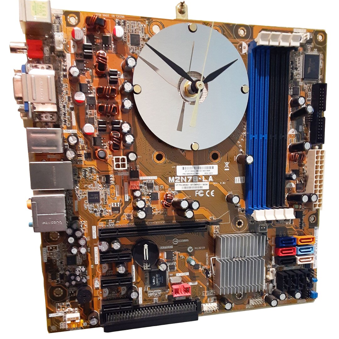 Motherboard Wall Clock Golden Color. Got Holiday Gift, Office Clock ...