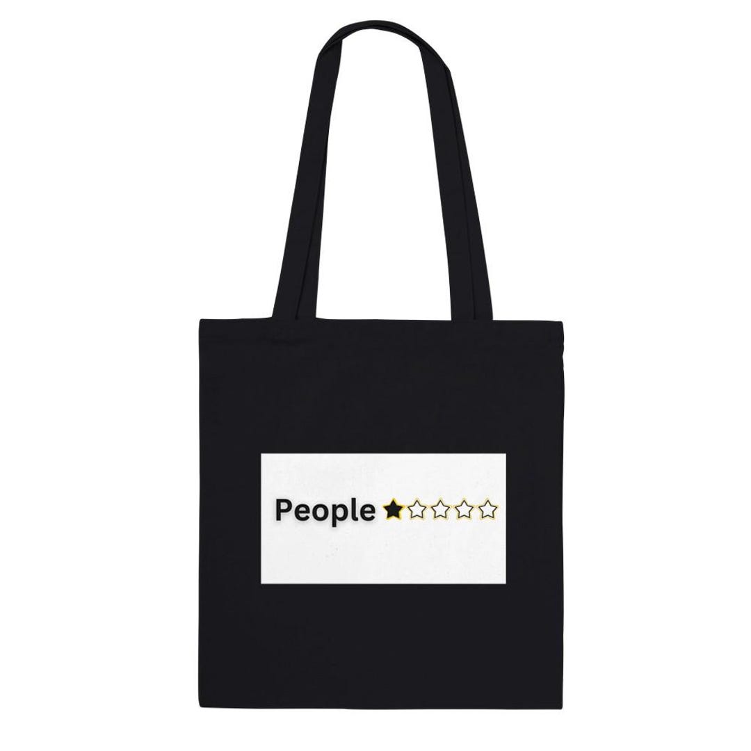 Premium Tote Bag 'people One Star Review' A Bag for Introverts! - Etsy