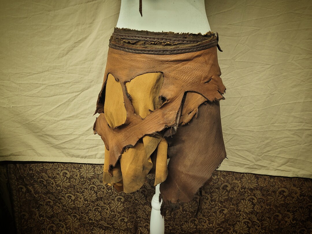 Artemis Wrap Skirt Leather Deer Elk Bra Nomad Amazon Xena Fringe ...