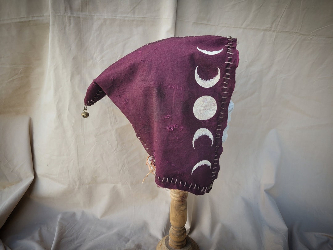 Moon Phases Goblin Hat Larp Goblincore Costume Wizard - Etsy UK