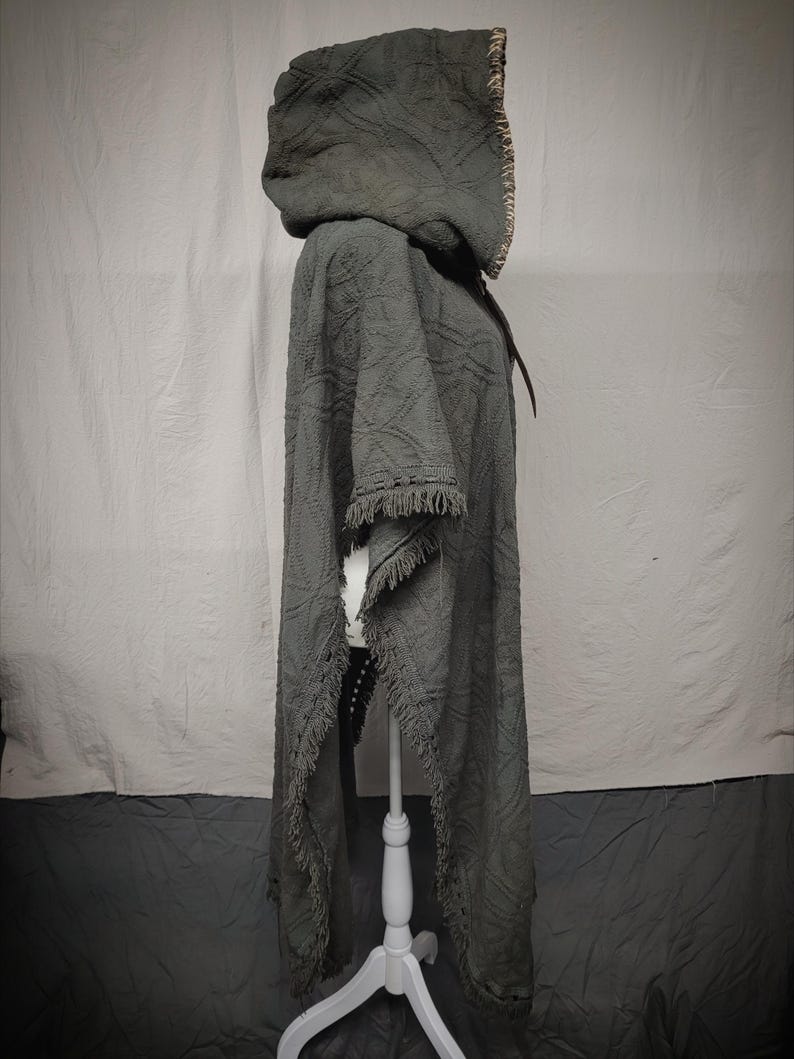 Forest Cloak - Upcycled Tattered Brown Wasteland Goblin Skyrim Postapo ...
