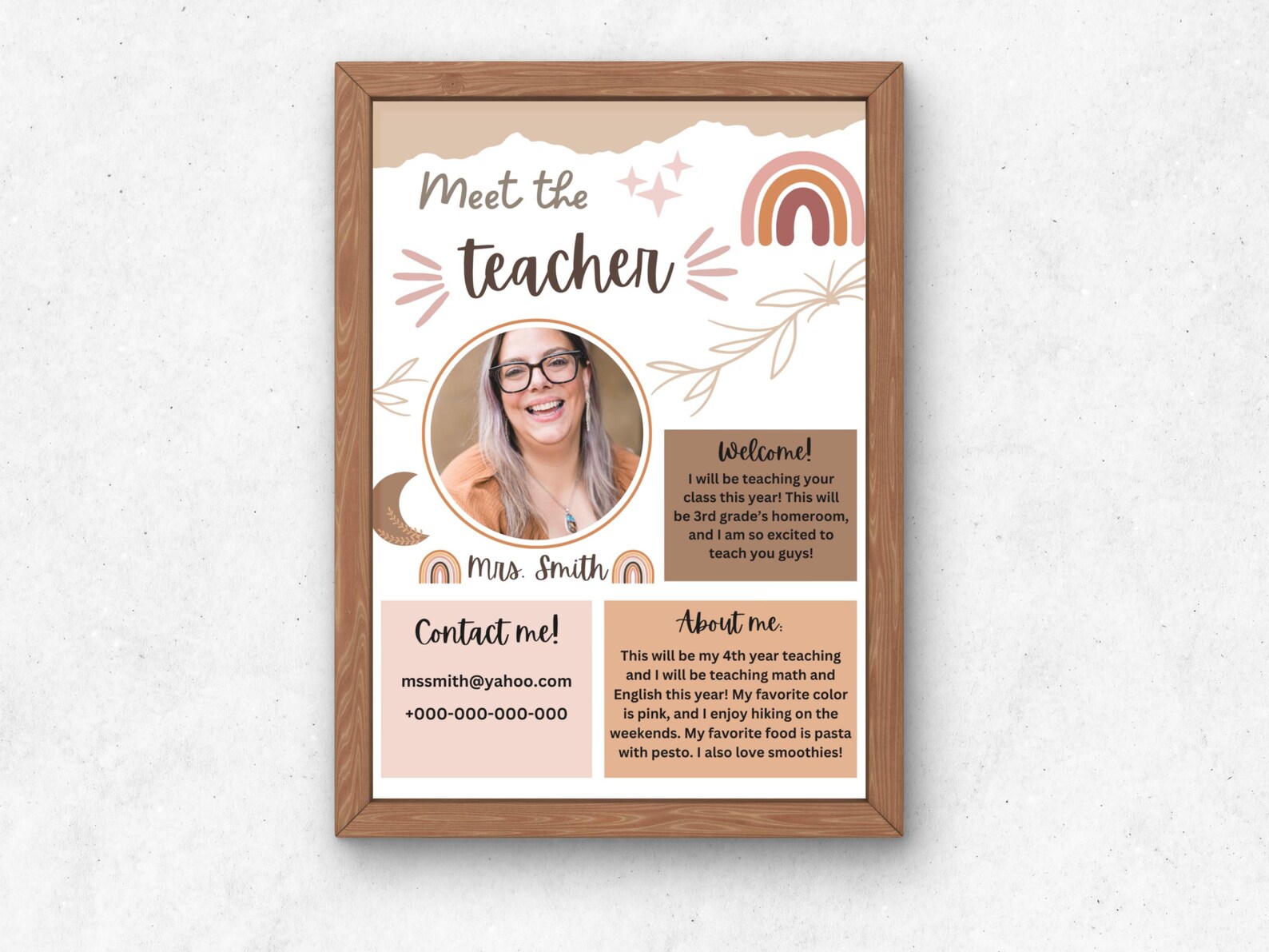 Meet the Teacher Boho Editable Meet the Teacher Meet the Teacher ...