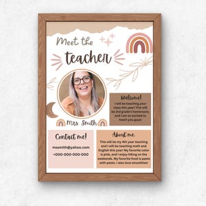 Meet the Teacher Boho Editable Meet the Teacher Meet the Teacher ...