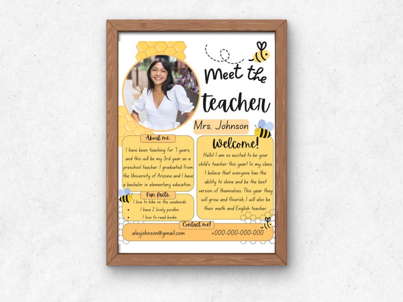 Meet the Teacher Template, Meet the Teacher Editable Template, Meet the ...