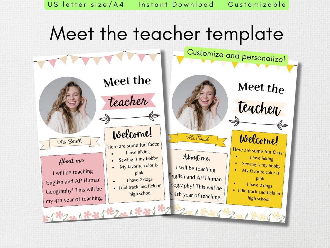Meet the Teacher Template Editable Meet the Teacher Meet the Teacher ...