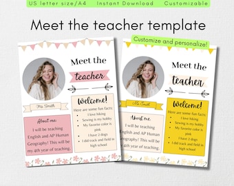 EDITABLE Meet the Teacher Template - Etsy Canada