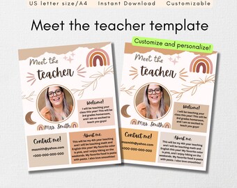 EDITABLE Meet the Teacher Template - Etsy