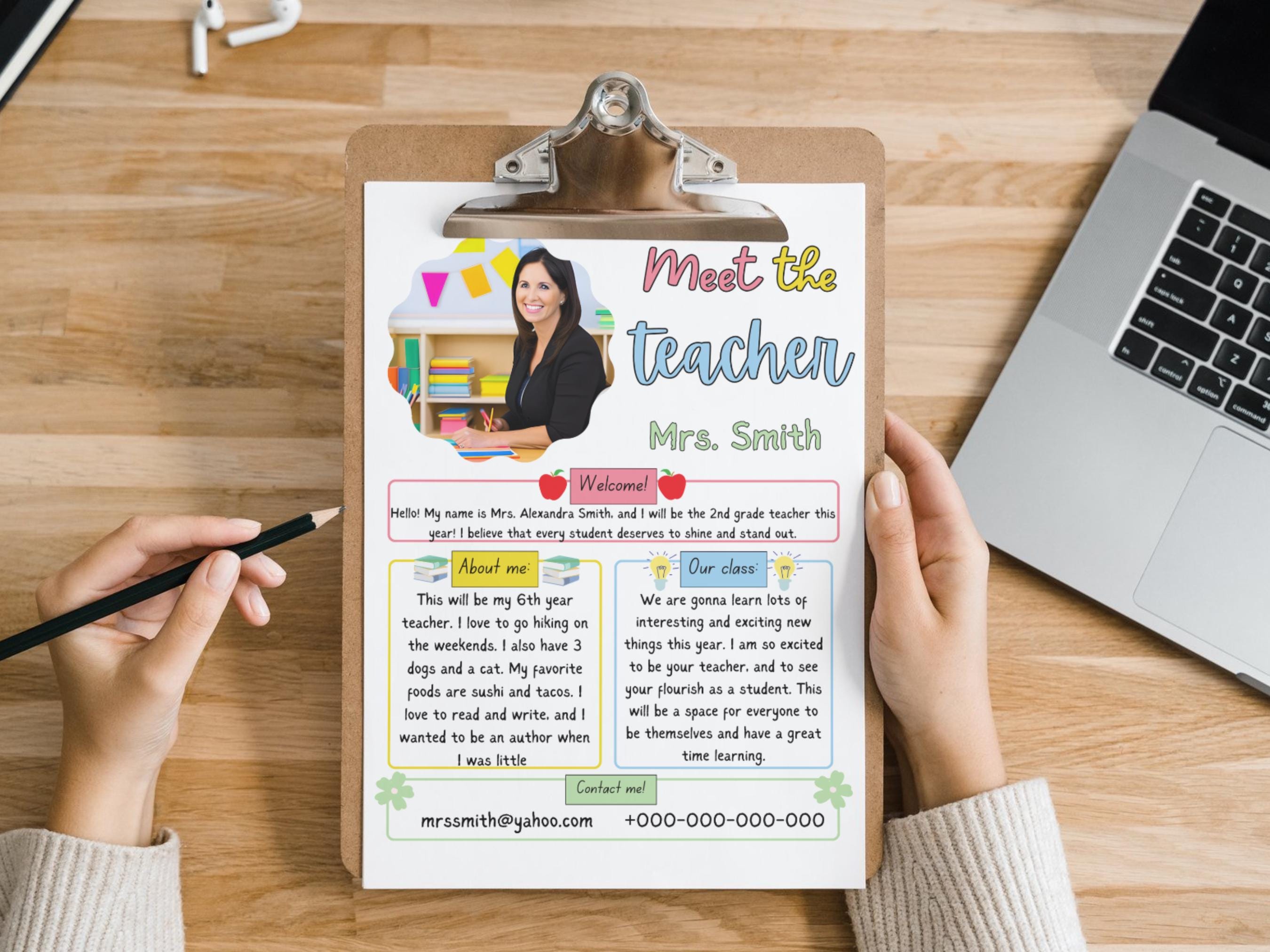 Meet the Teacher Template Editable Meet the Teacher Meet the Teacher ...