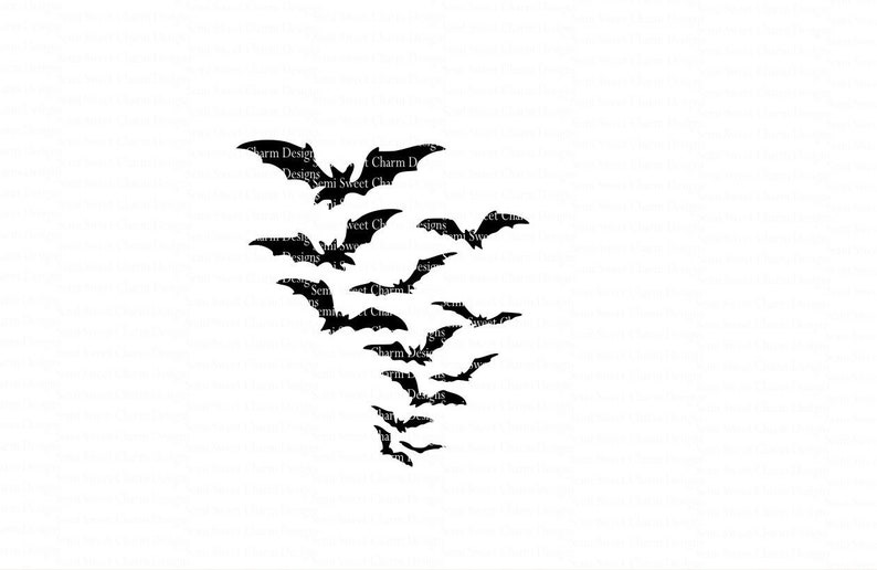 Swarm of Bats SVG Group of Bats svg Fall Decor SVG | Etsy