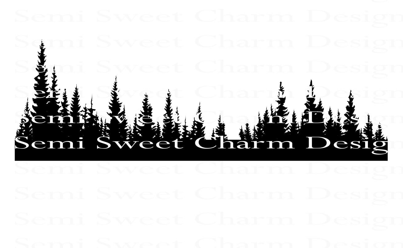 Treeline Silhouette SVG Forest Ready to Cut File Trees - Etsy UK