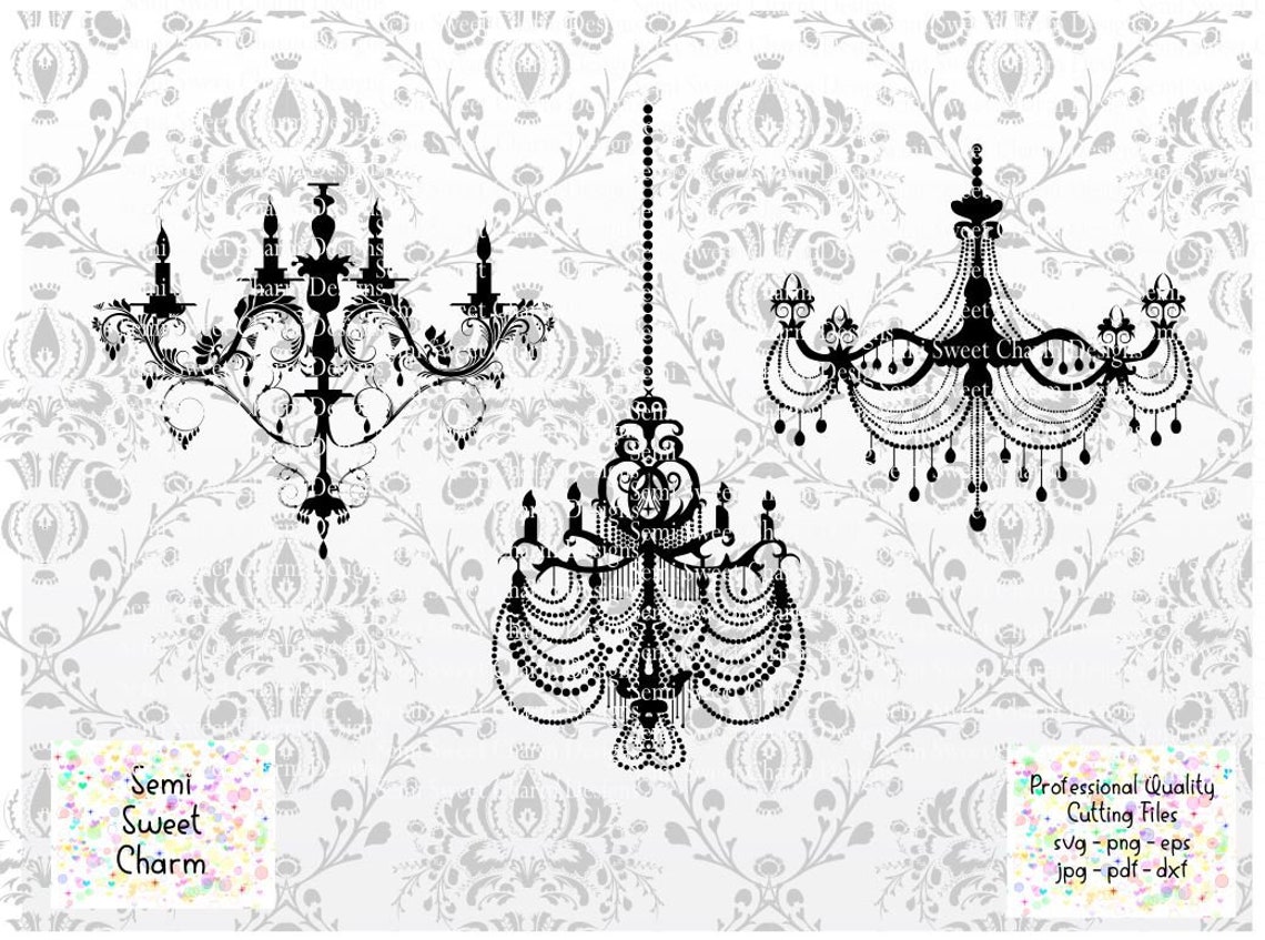 Chandelier Svg Light Cutting File Light Fixture Png - Etsy