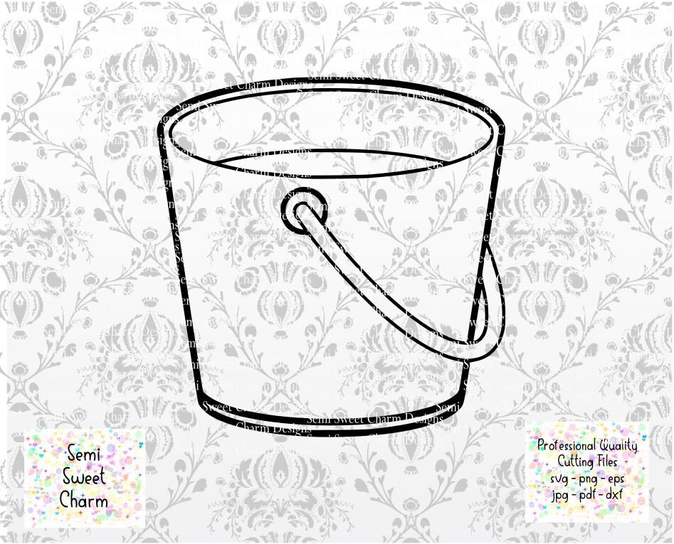 Pail SVG Bucket svg Garden Pail Kids Bucket Sand Toy | Etsy