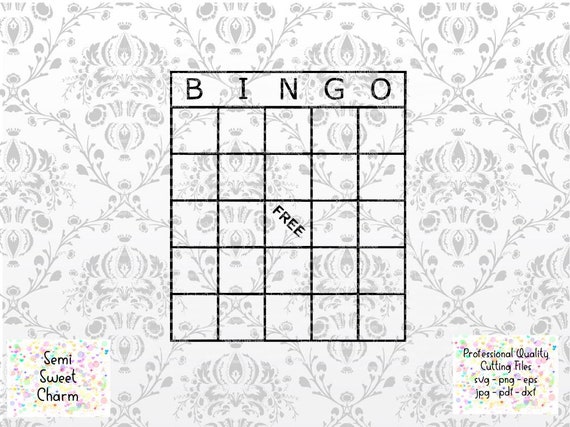 Bingo Svg Bingo Blank Svg Bingo Card Svg Games Svg | Etsy Australia