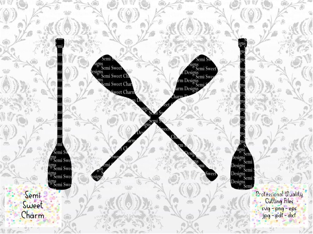 Crossed Paddles SVG Crossed Oars SVG Boat Kayak Oar Paddle River Lake ...