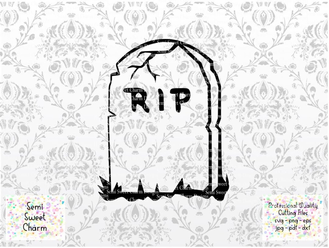Gravestone SVG - Tombstone Svg - Fall Decor SVG - Cemetery Svg ...