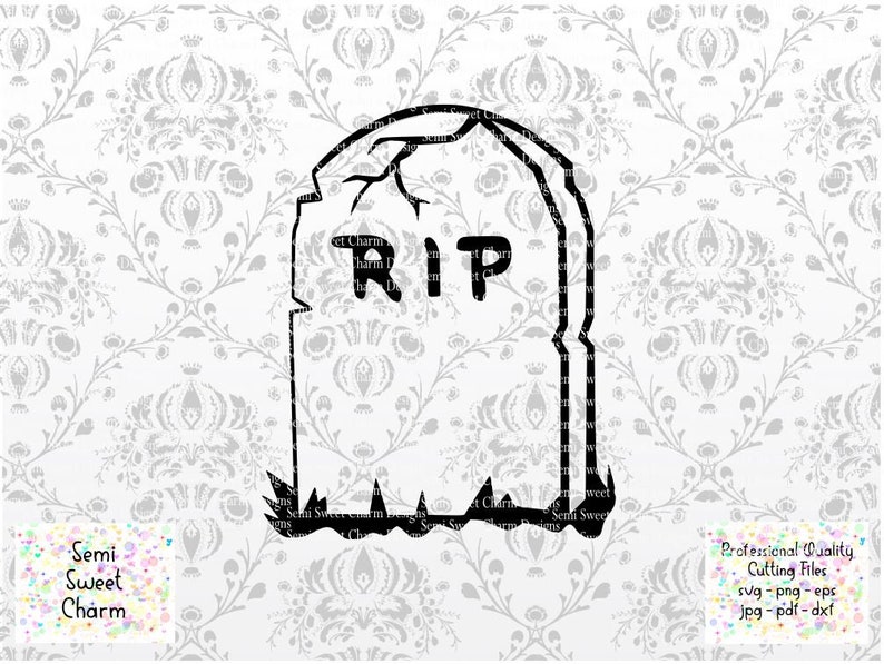 Gravestone SVG - Tombstone Svg - Fall Decor SVG - Cemetery Svg ...