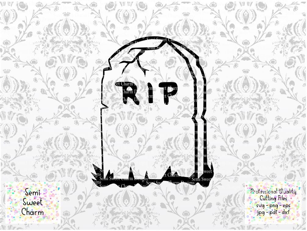 Gravestone SVG - Tombstone Svg - Fall Decor SVG - Cemetery Svg ...