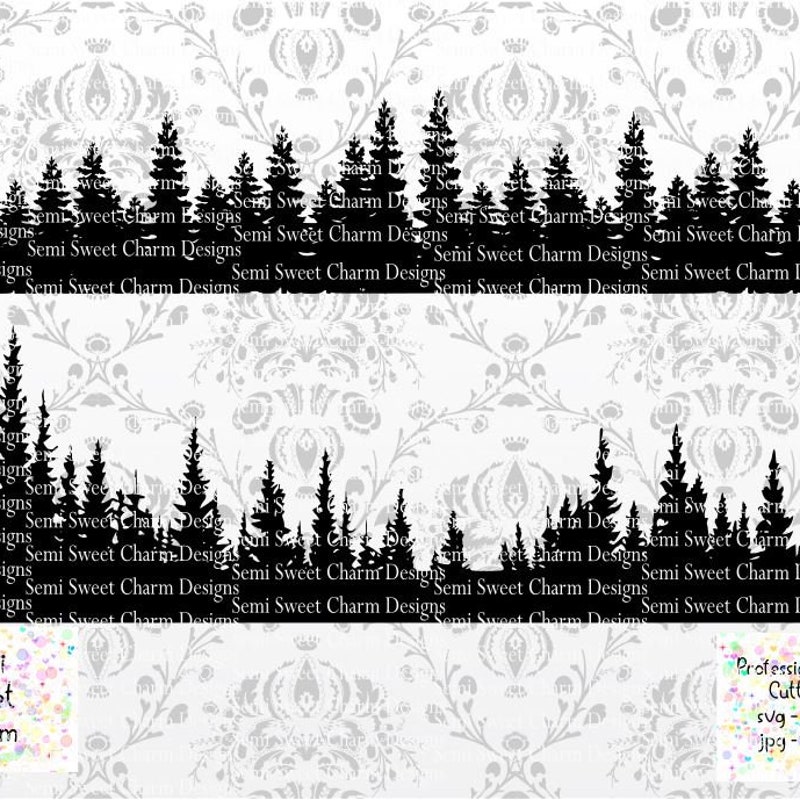 Tree Line Svg - Etsy