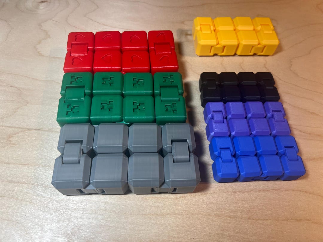 Fidget Infinity Cube Plain, Creeper Infinity Cube, Heart Infinity Cube ...
