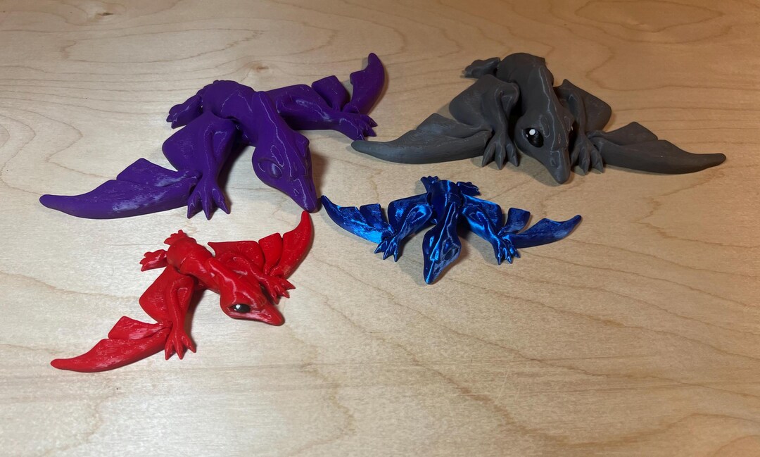Tiny Pterodactyl Articulated Flexible Fidget 3D Printed - Etsy