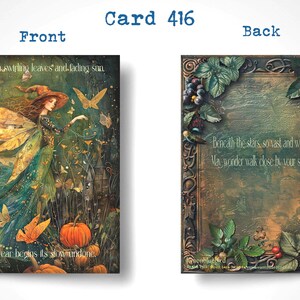 Whimsical Greeting Card 416 Fall Autumn Fantasy Green Fairy Love ...