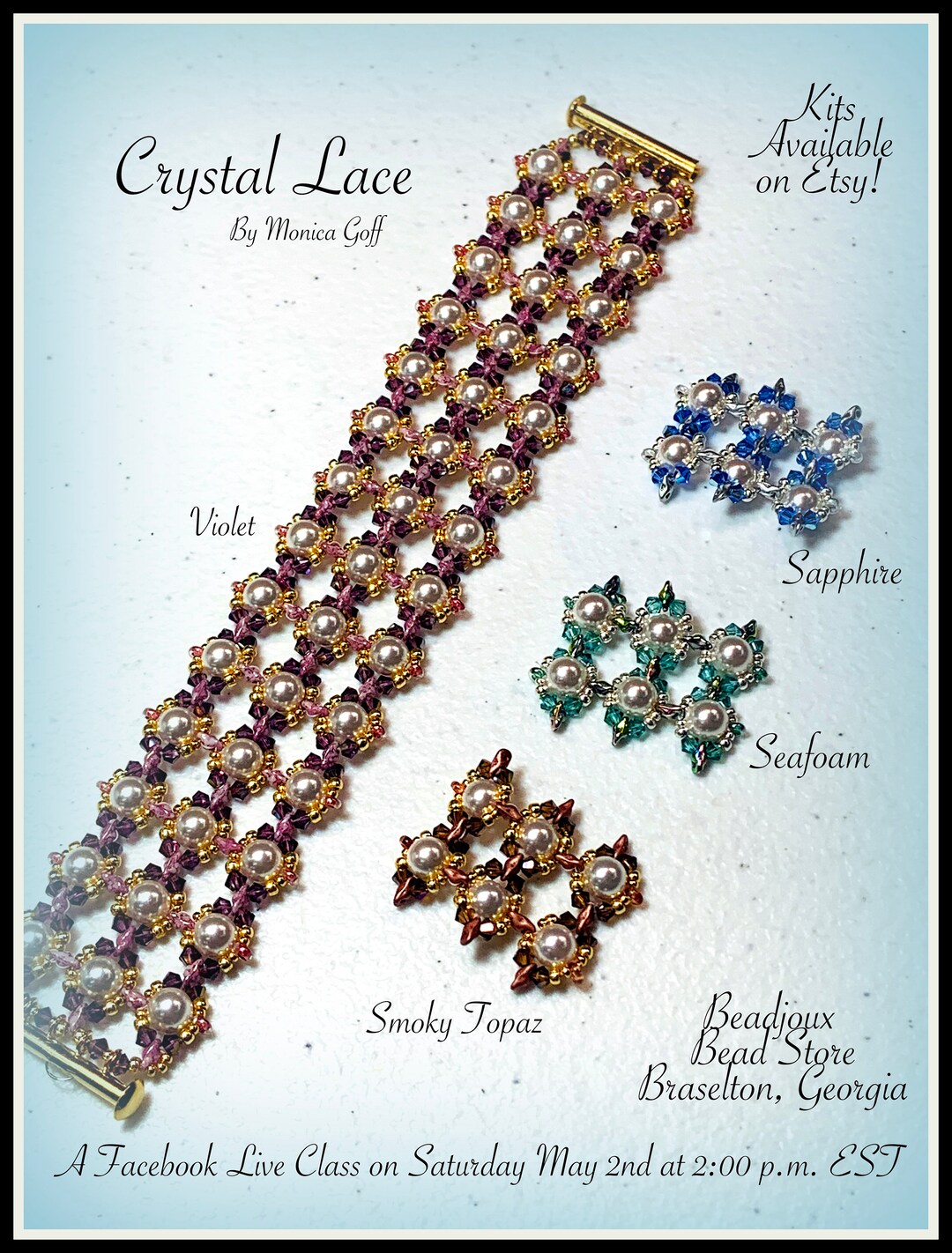 Crystal Lace Bracelet Kit by Monica Goff - Etsy
