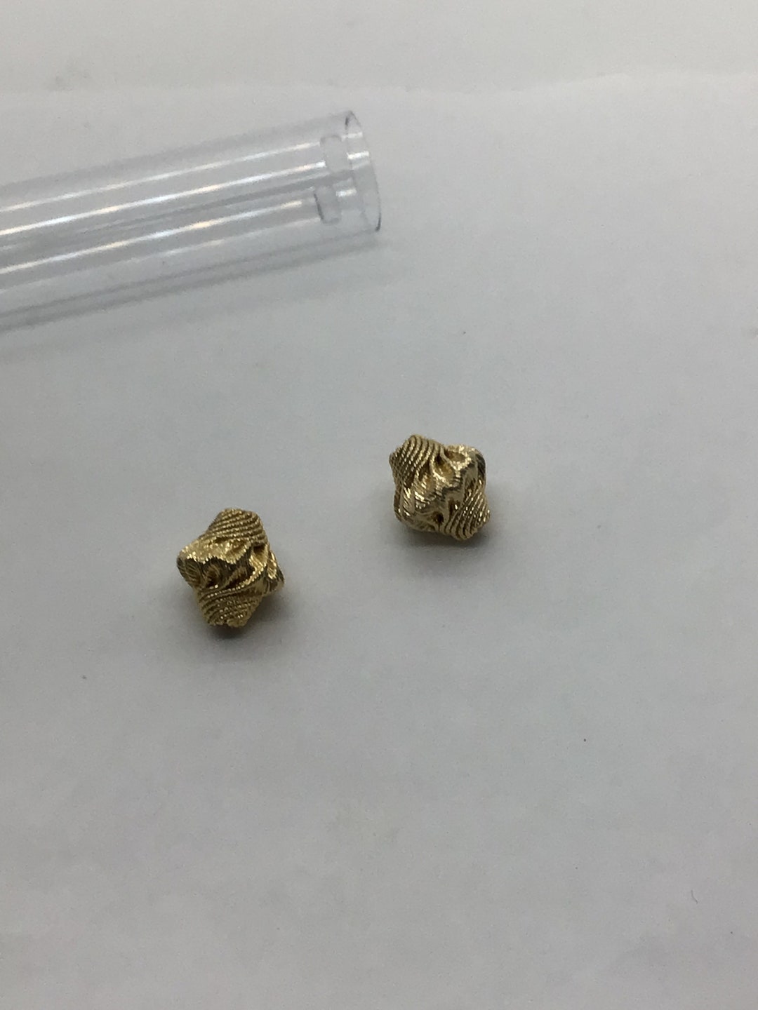 Fin Vintage Metal Bead 22kt Gold Pltd - Etsy