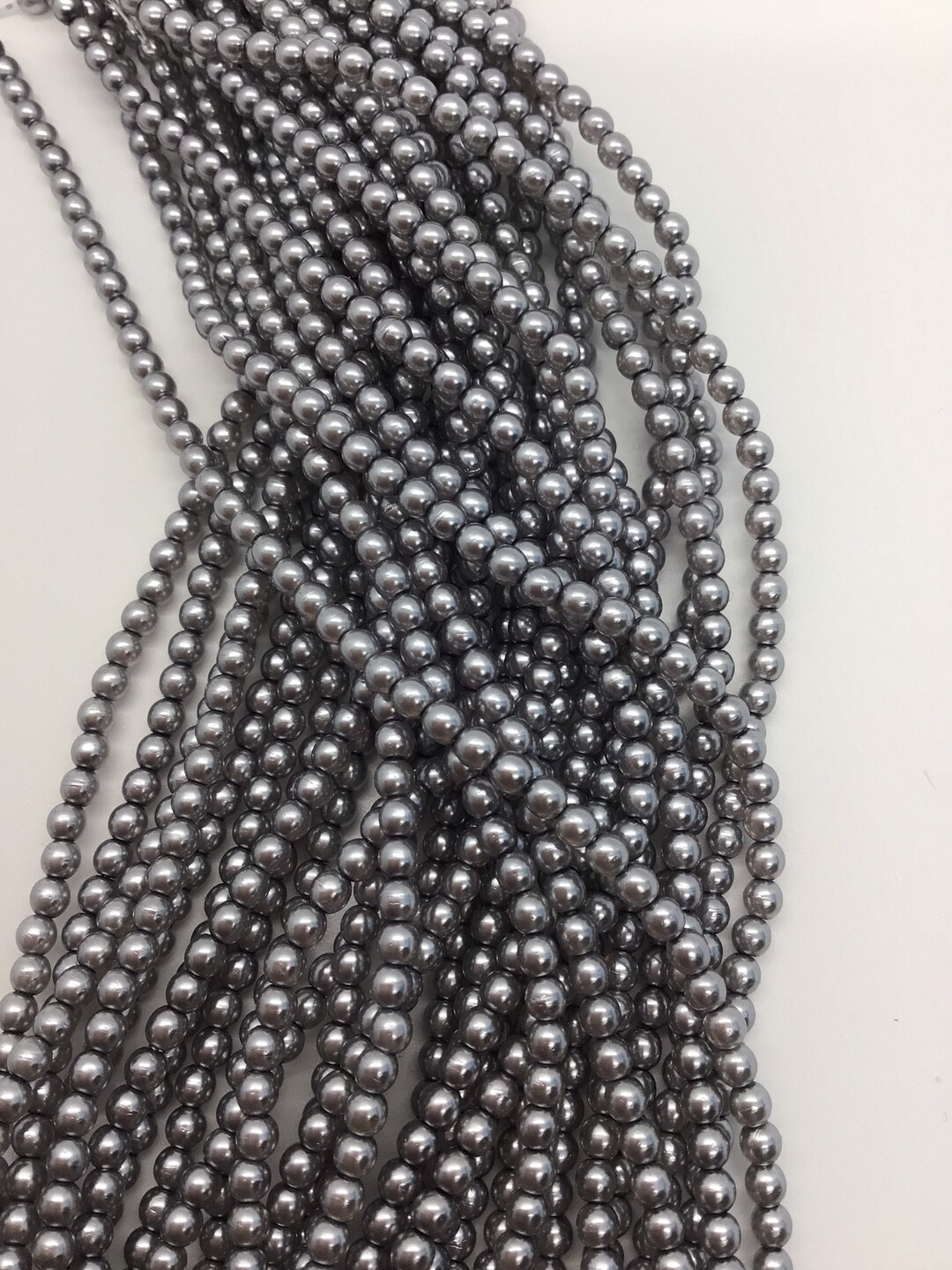 3mm Czech Glass Pearls Silver Czech Beads - Etsy