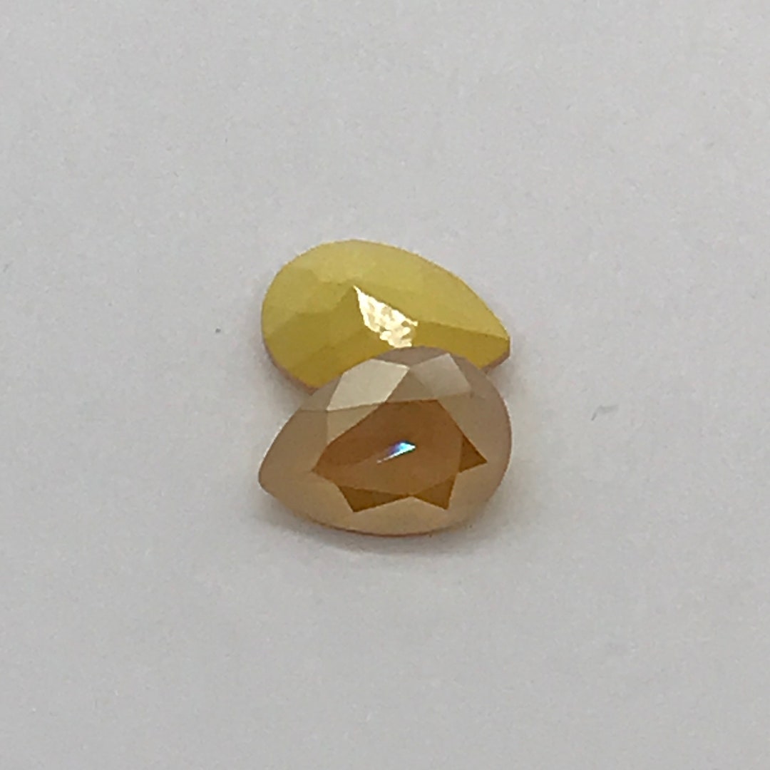Bri 14x10mm 4320 Custom Yellow With Carmel Coating (unfoiled) - Etsy
