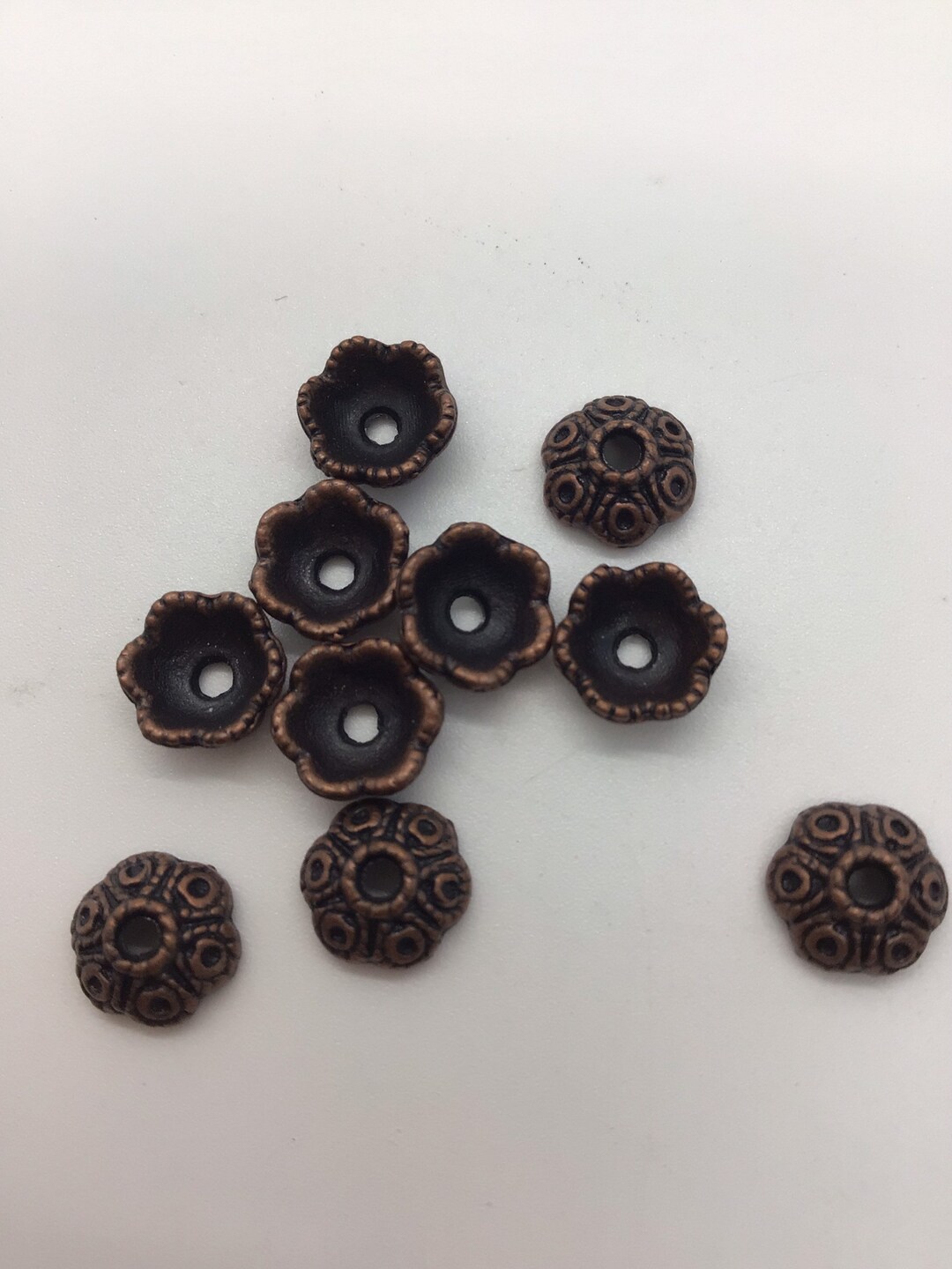 Fin Small Decorative Bead Cap Base Metal Antique Copper - Etsy