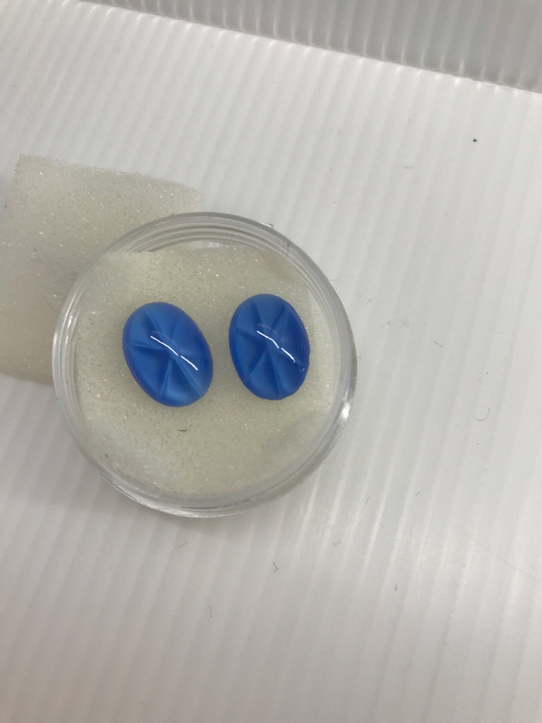 Vintage - 18x13mm Lt Blue Star Cab - Etsy