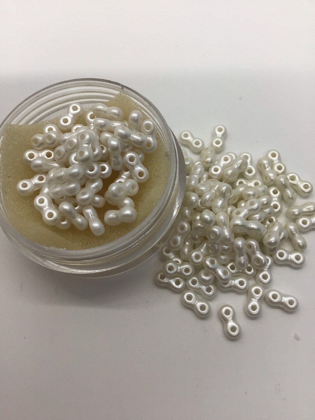 Infinity Bead Pastel White Czech Beads - Etsy