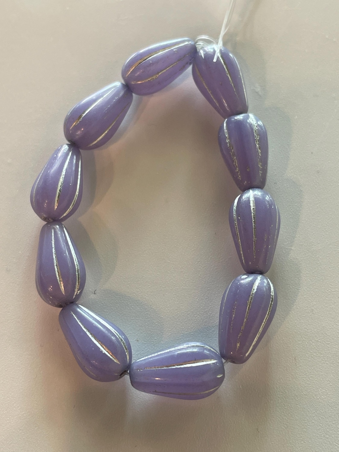 CZE 8x15mm Melon Drop Thistle With Silver Wash Czech Beads - Etsy