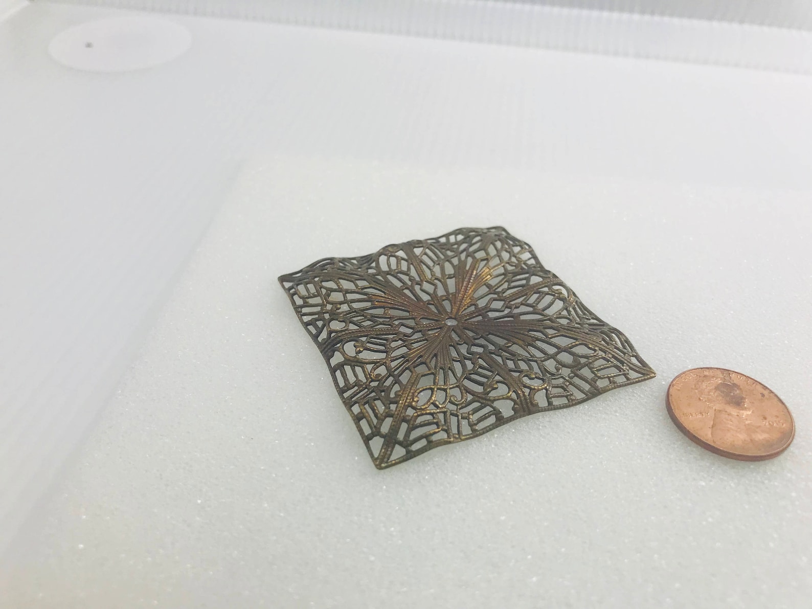 Large Square Filigree Antique Bronze - Etsy