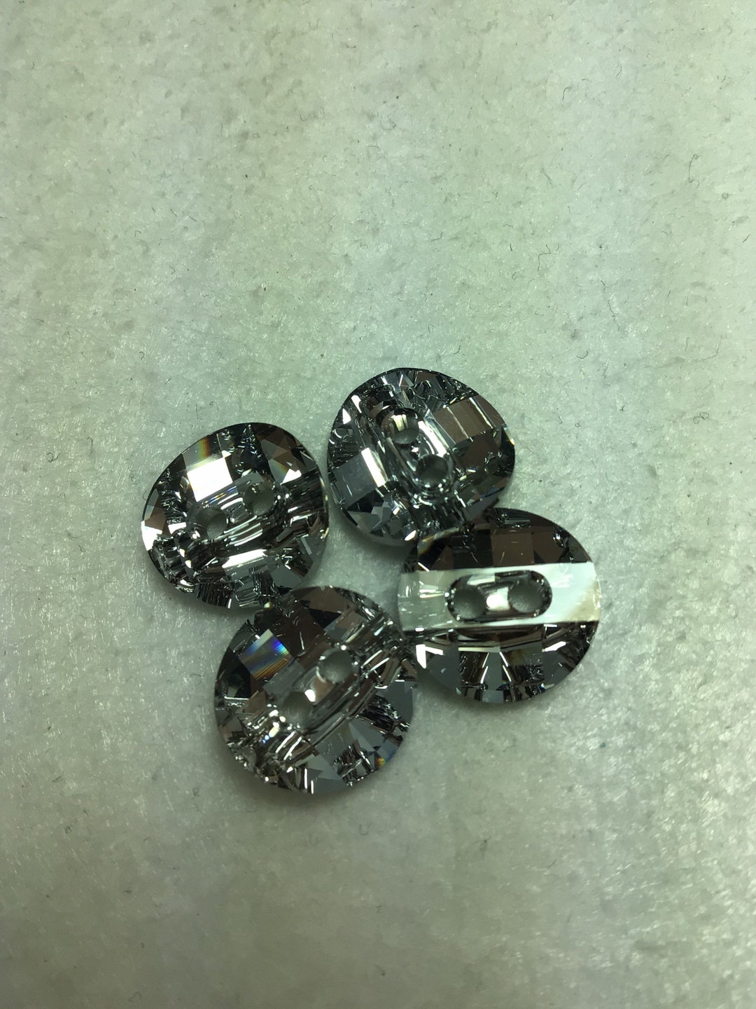 SWA 12mm Swarovski 2 Hole Button Crystal - Etsy