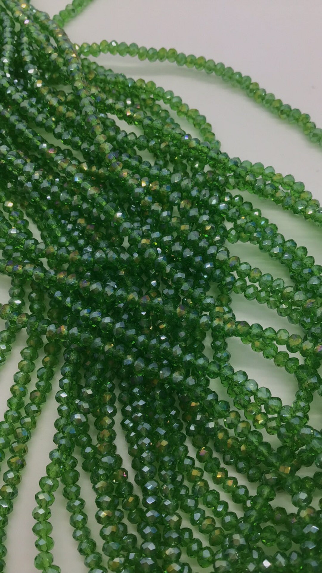 Thunder Polish Glass Crystal- 2x2mm Peridot AB - Chinese Crystal - Sold ...