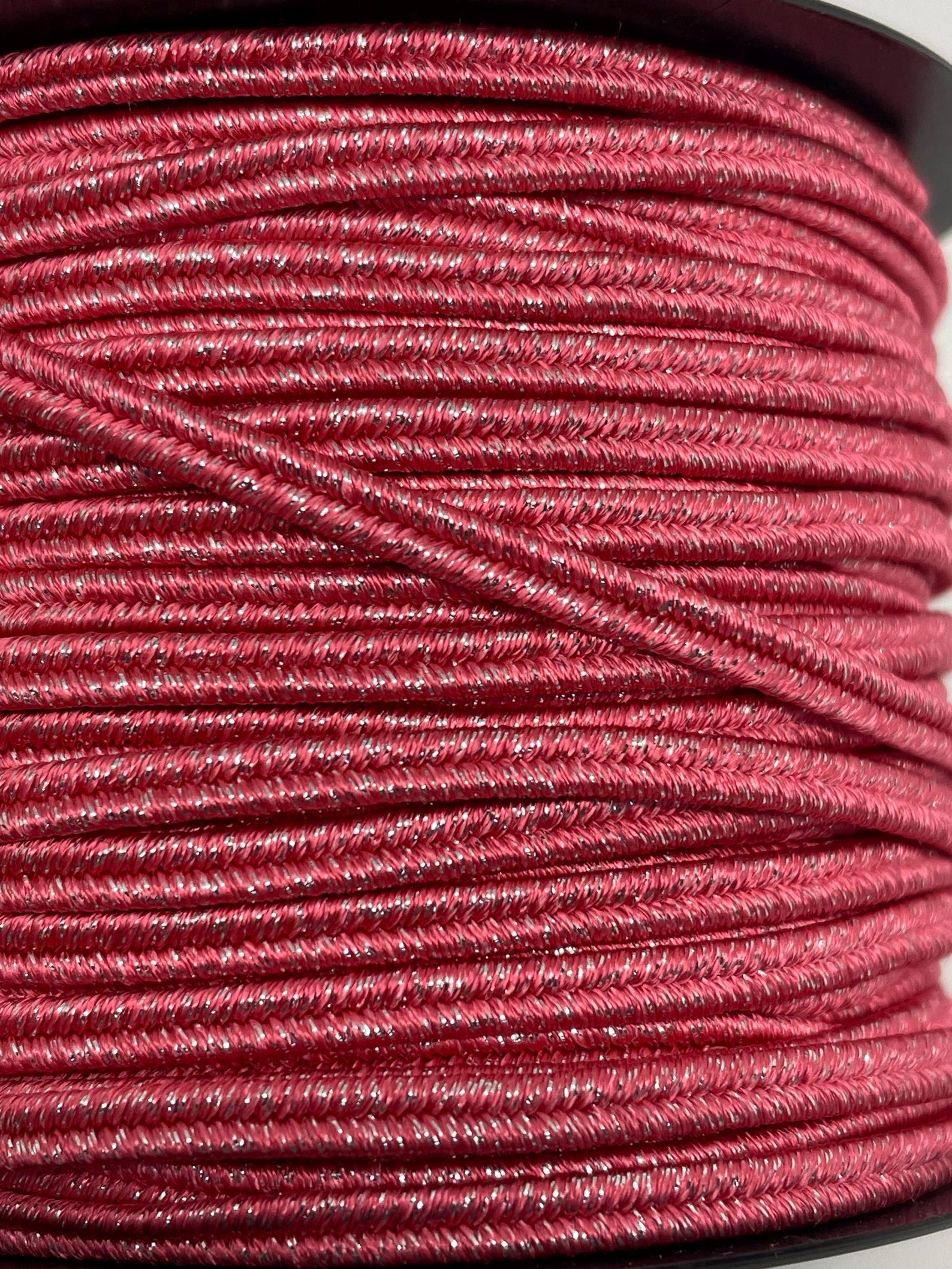 Italian Soutache - Pink With Silver Metal Weave 3mm Wide - Sold per ...