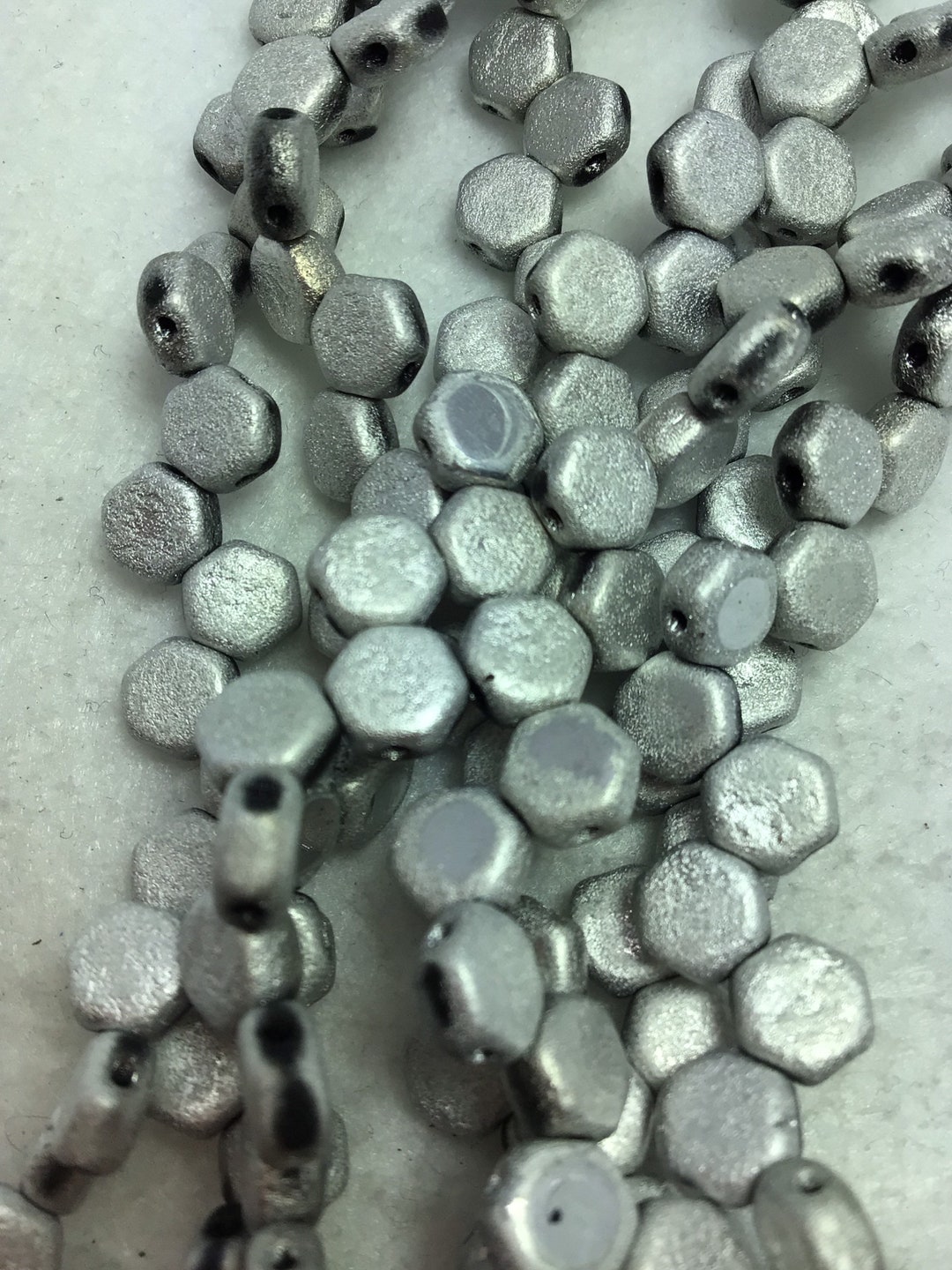 CZE 6mm Honeycomb 2 Hole Bead Jet Etch Full Labrador Czech Beads - Etsy