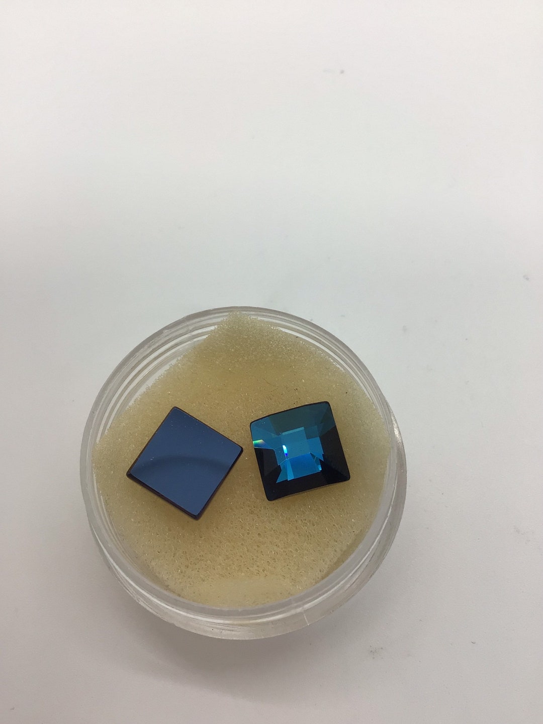 Swarovski 10mm Checkerboard Square Flat Back Bermuda Blue - Etsy