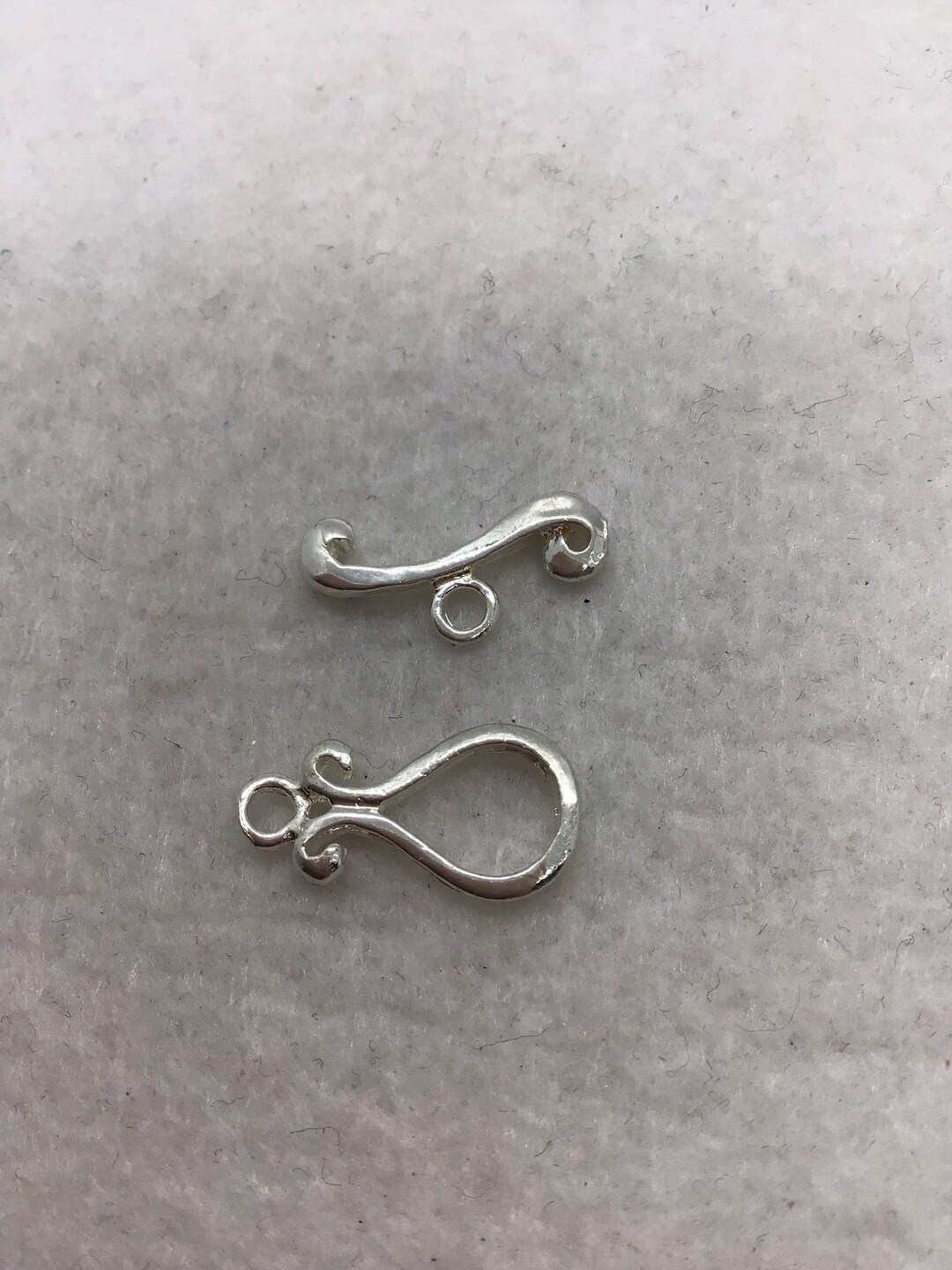 Silver Scroll and Hoop Toggle Clasp - Etsy