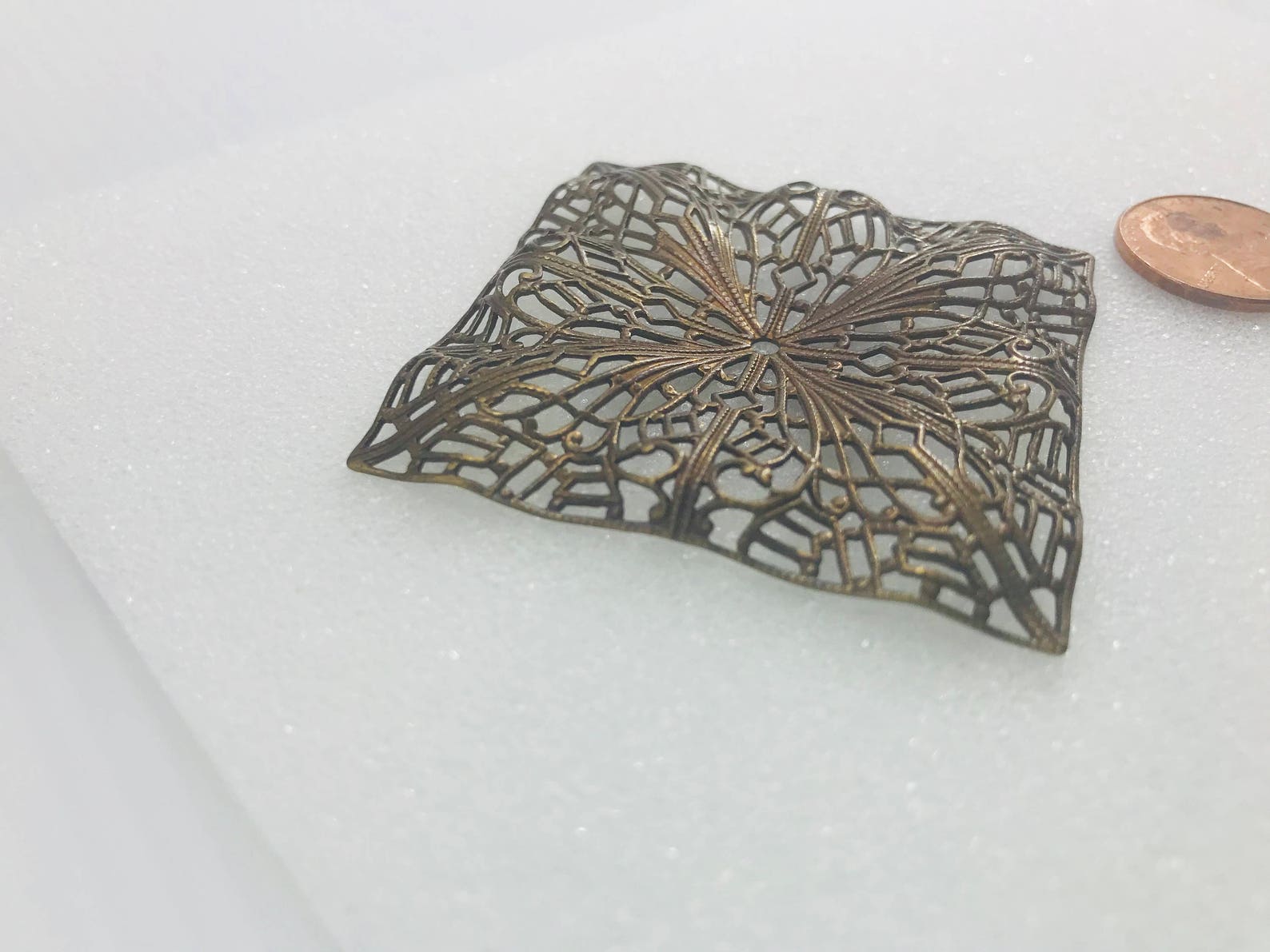Large Square Filigree Antique Bronze - Etsy