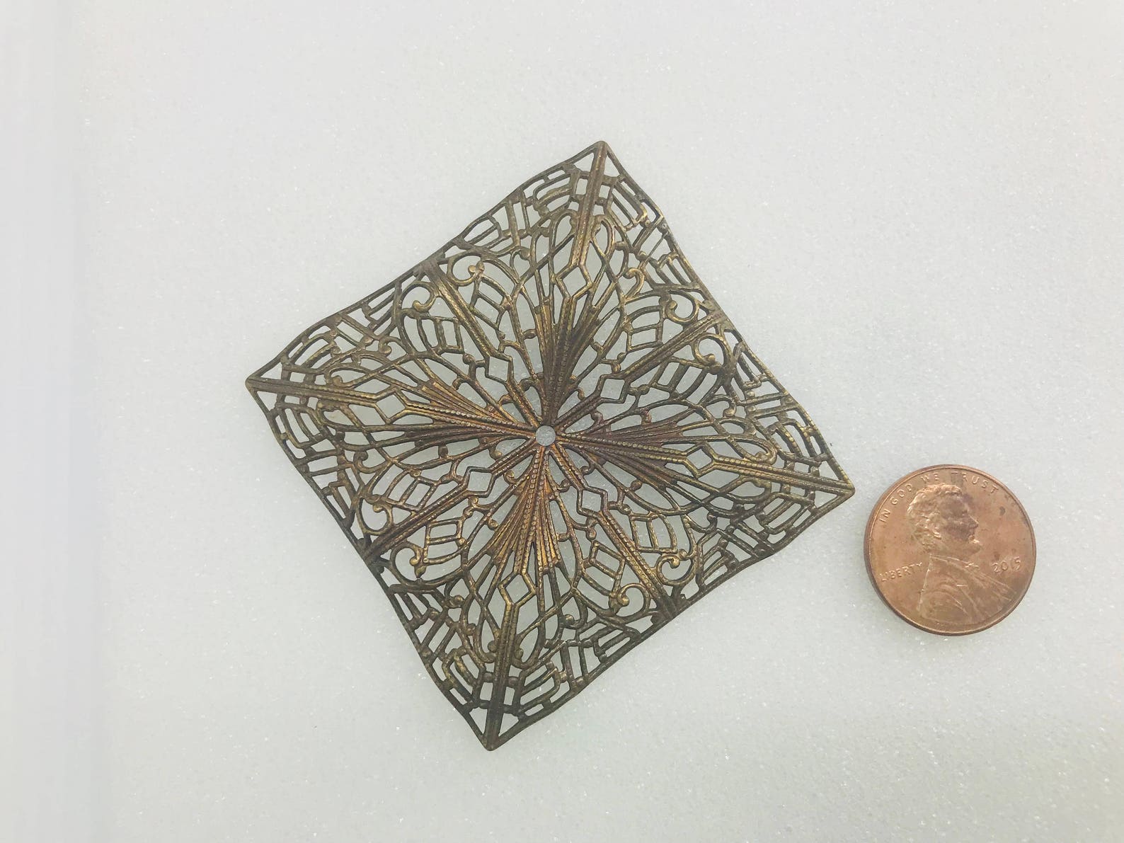 Large Square Filigree Antique Bronze - Etsy