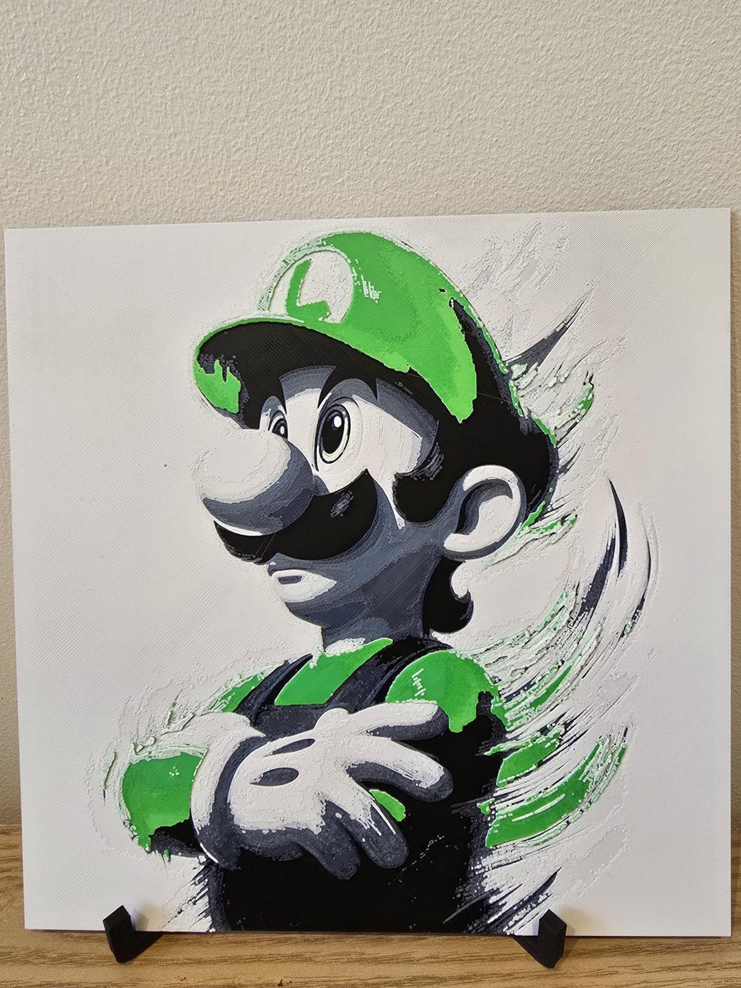 Mario Bros Luigi Mario Kart 3D Printed Wall Art, Hueforge, Mural ...