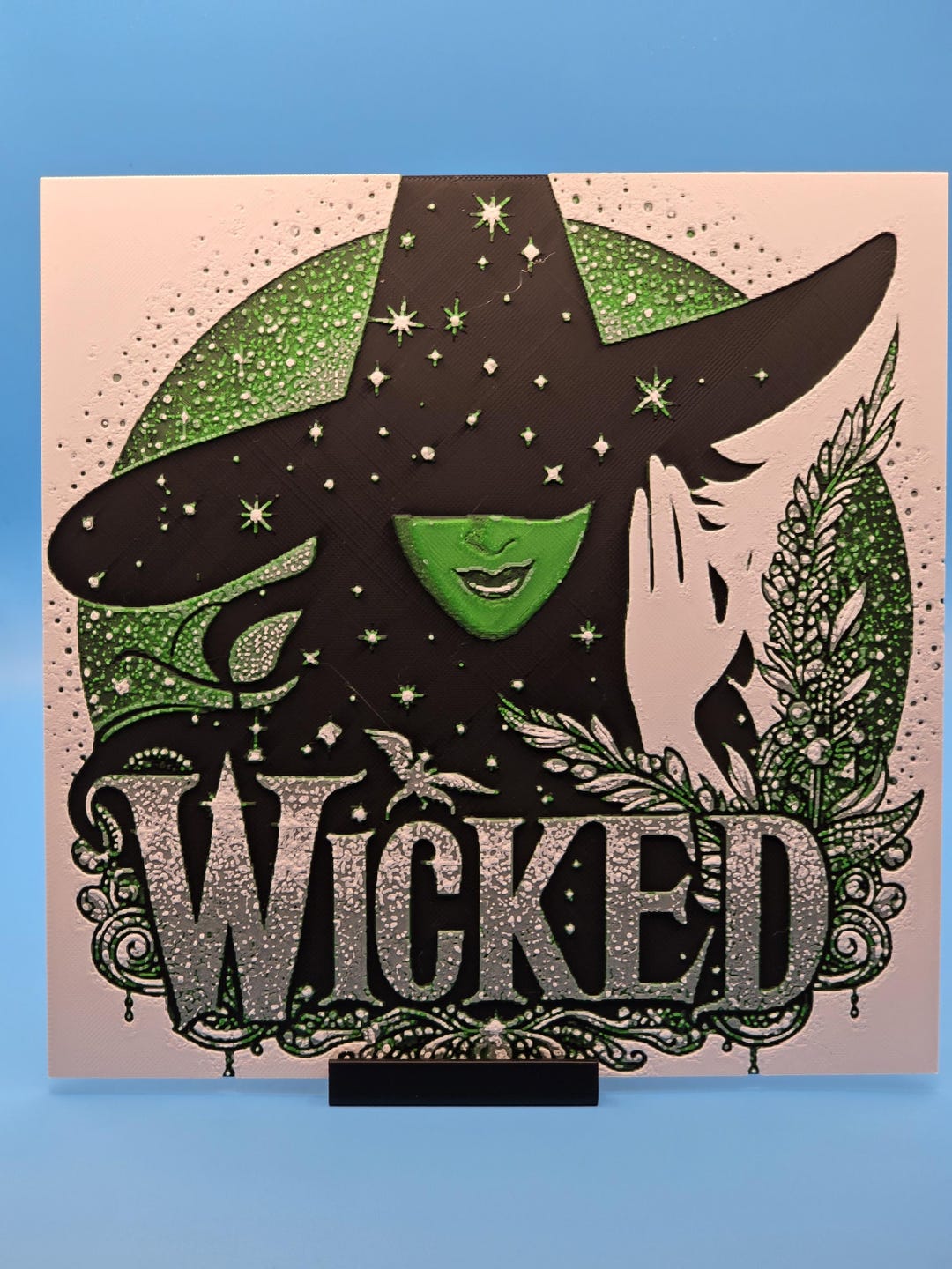 Wicked Wizard of Oz 3D Printed Wall Art, Hueforge, Mural, Decoration ...