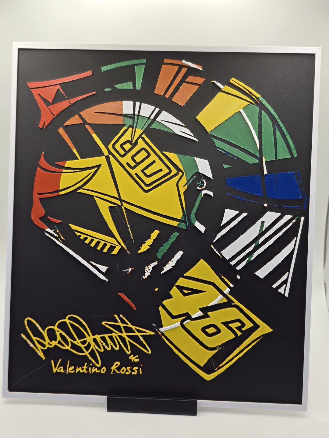Valentino Rossi VR46 3D Printed Wall Art, Hueforge, Mural, Decoration ...